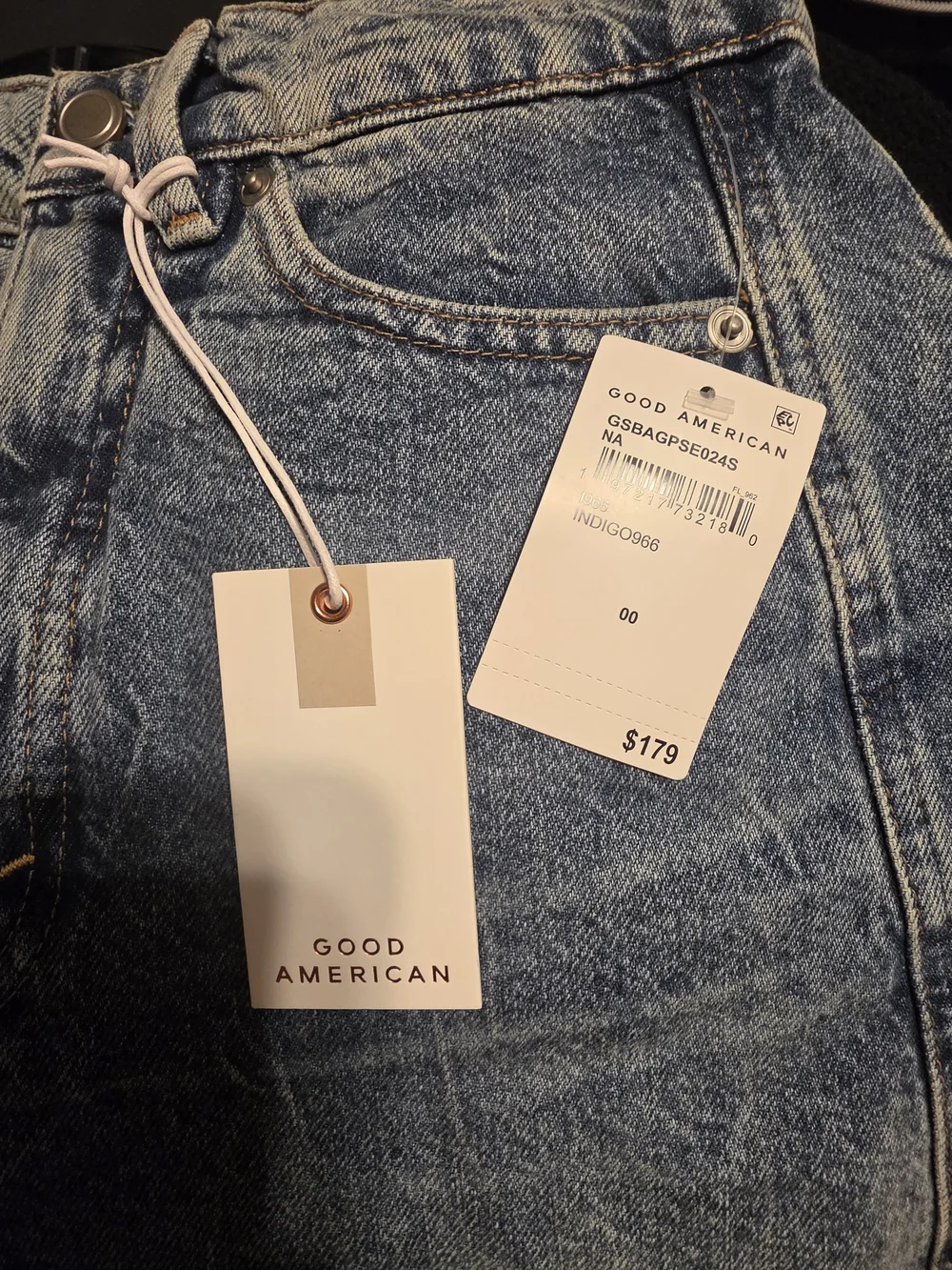 Good American | Jeans | Good American Distressed Wideleg Jeans In Light ...